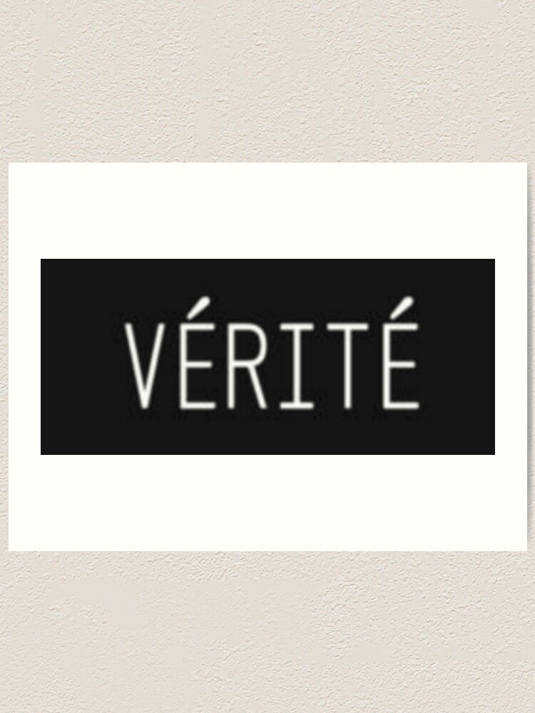 "Verite logo" Art Print by candiekain | Redbubble
