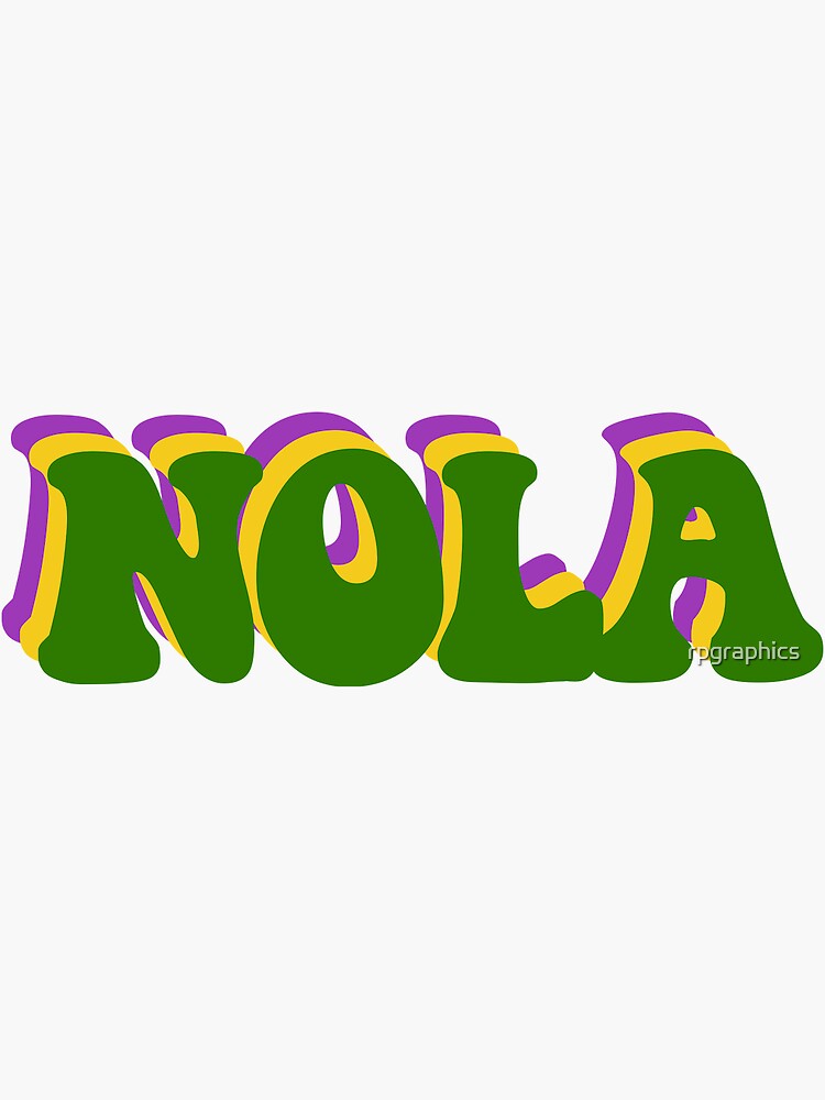 "nola" Sticker for Sale by rpgraphics | Redbubble