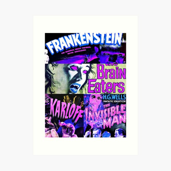 "Neon 1980's 1990's Retro Sci-fi Horror Scary Monster Movie Vintage ...