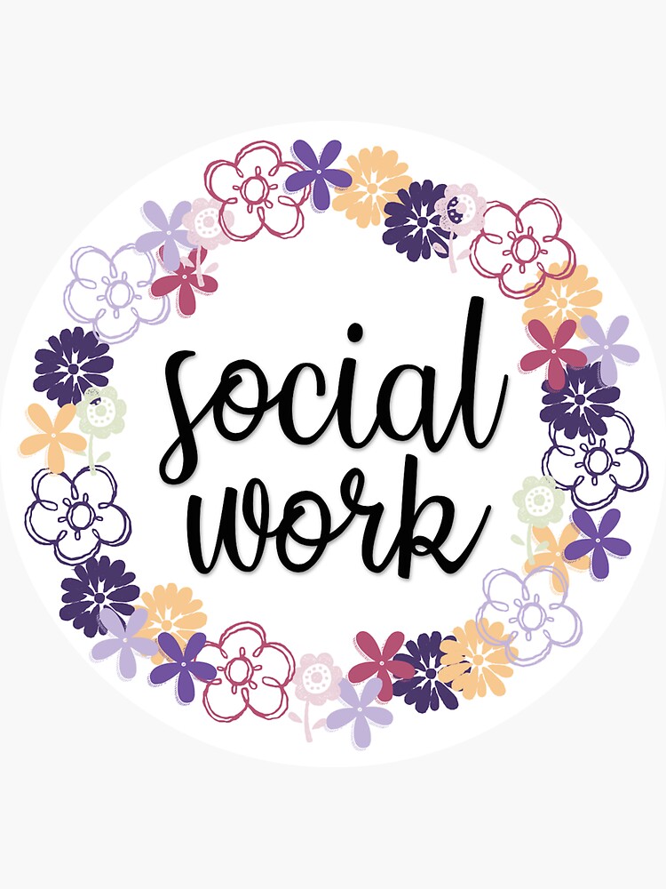 "Social work" Sticker for Sale by bbanks1373 | Redbubble