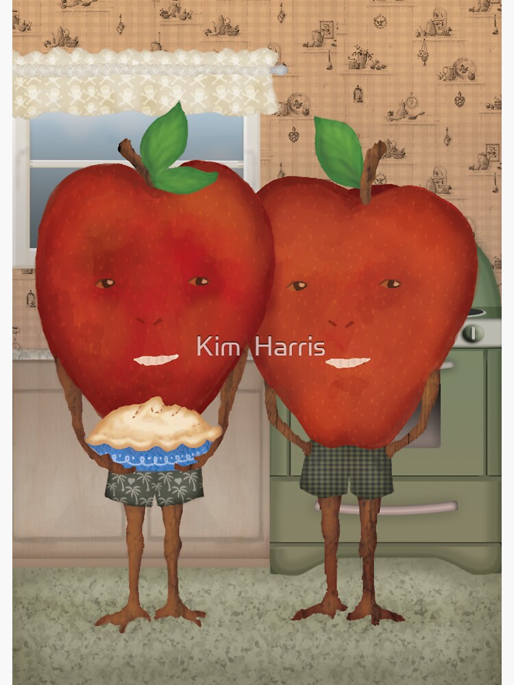 "Not so Red Delicious Apples" Sticker by Fullfrogmoon | Redbubble