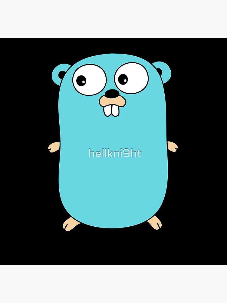 "The Go Gopher: Official Golang Logo (Black)" Coasters (Set of 4) for Sale by hellkni9ht | Redbubble