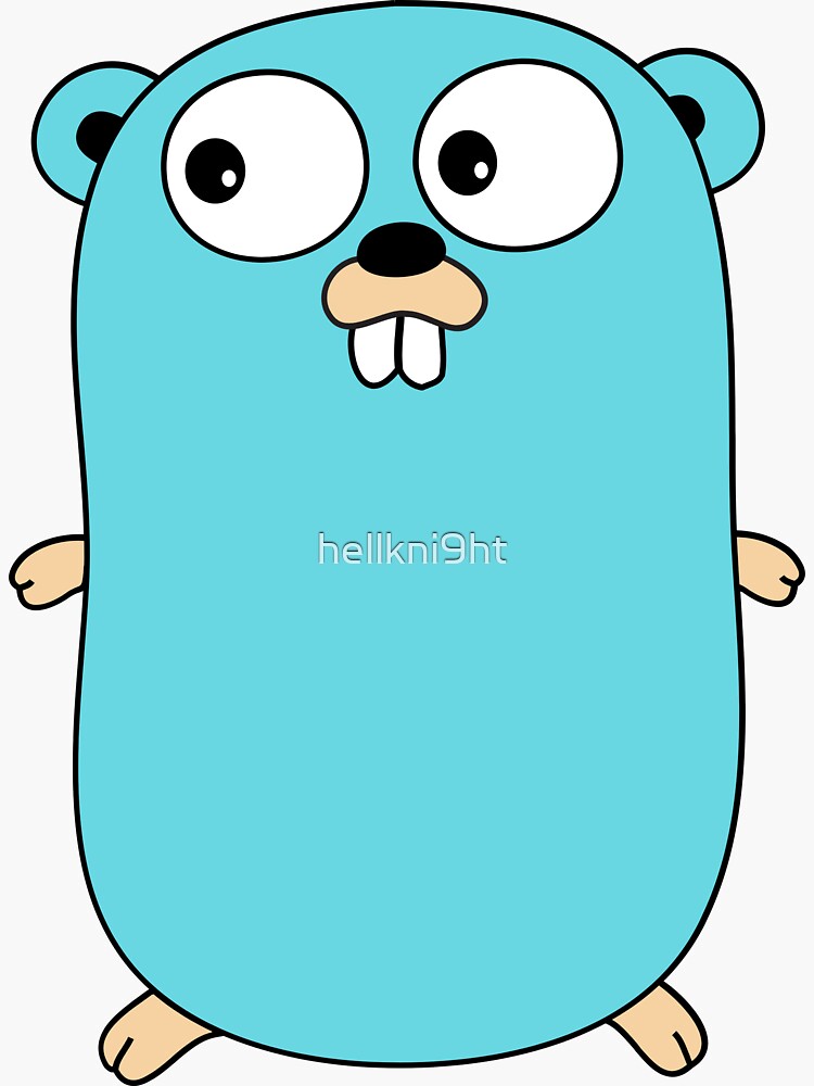"The Go Gopher: Official Golang Logo" Sticker for Sale by hellkni9ht ...