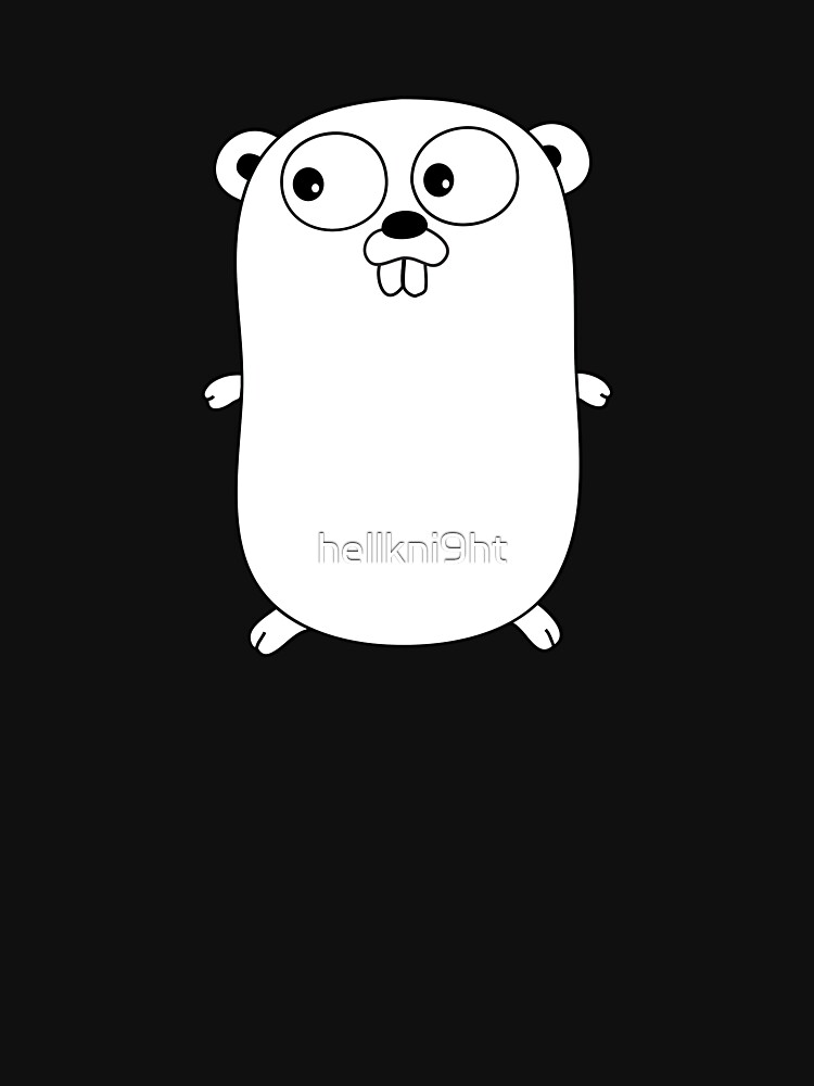 "The Go Gopher: Minimalistic Golang Logo: White" T-shirt for Sale by ...