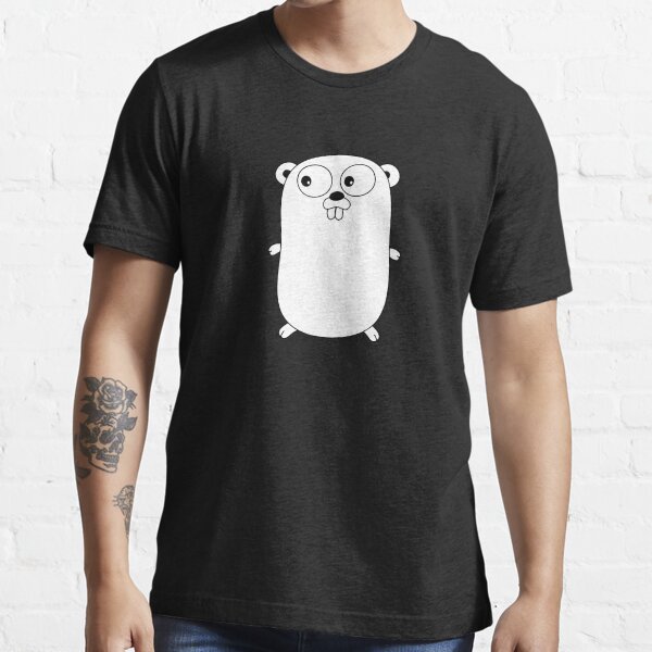 "The Go Gopher: Minimalistic Golang Logo: White" T-shirt for Sale by ...