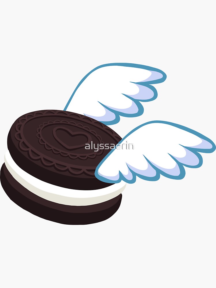 "Just a Flying Cookie Sticker in Chocolate Sandwich" Sticker for Sale ...