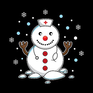 "Christmas Tree Xmas Nurse Snowman Snow Holiday Gift" Sticker for Sale ...