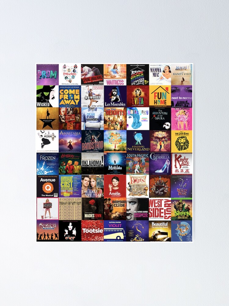 "musicals collage" Poster for Sale by paigelambert | Redbubble