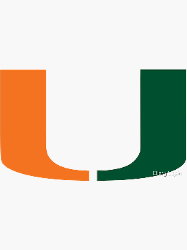 "University of Miami" Sticker for Sale by Ellery Lapin | Redbubble