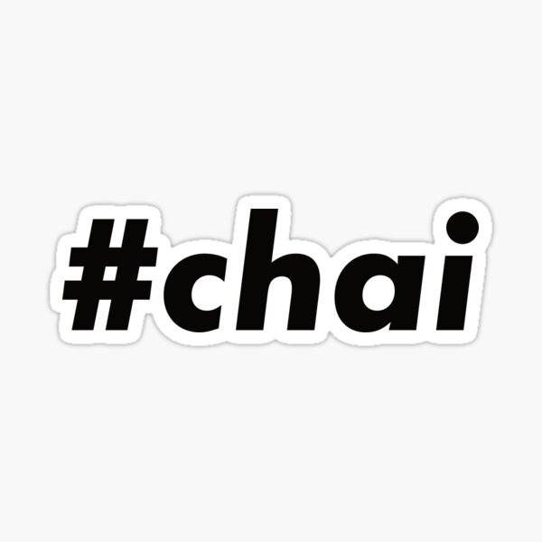 "#chai" Sticker for Sale by teesaurus | Redbubble
