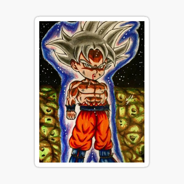 "Chibi ultra instinct goku" Sticker by Grekoarts | Redbubble
