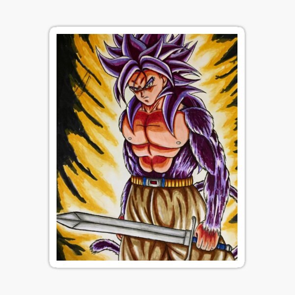 "ssj4 trunks" Sticker for Sale by Grekoarts | Redbubble