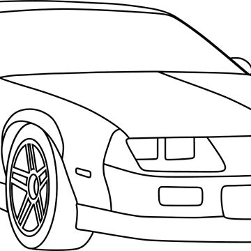 "3rd Gen Camaro Black Outline" Metal Print for Sale by MaddiLoppnow ...