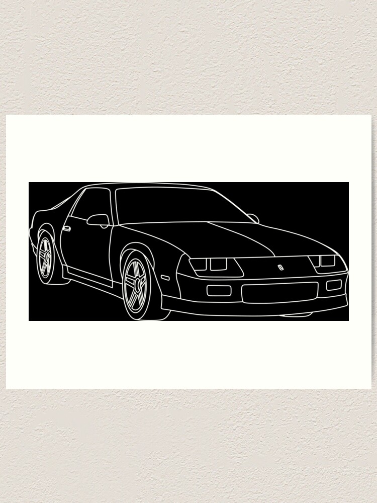 "Third Gen Camaro Outline" Art Print for Sale by MaddiLoppnow | Redbubble