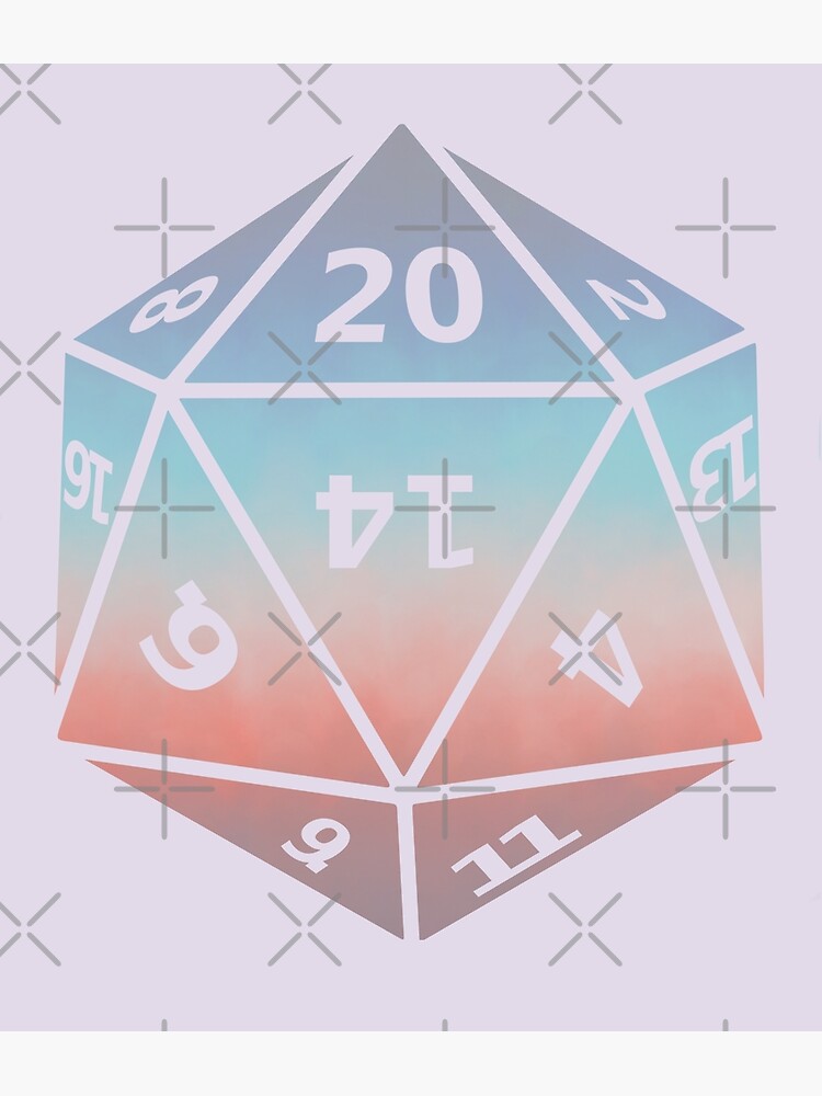 "D20 Pantone 2016 Gradient" Poster for Sale by 8-Bit-Wonder | Redbubble
