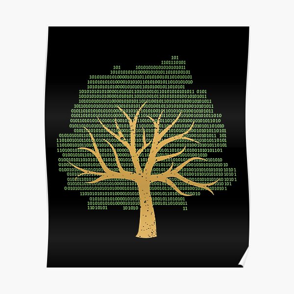 Binary Tree Graphic Funny Programming Coding Design Poster By Farhanhafeez Redbubble