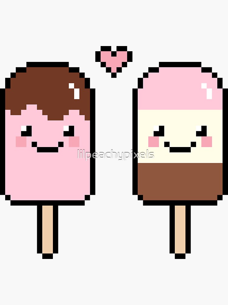 "Popsicle Love" Sticker for Sale by lilpeachypixels | Redbubble