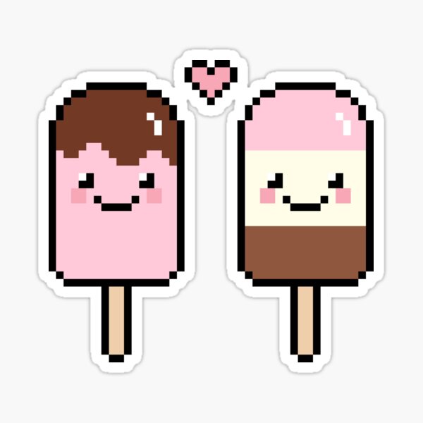 "Popsicle Love" Sticker for Sale by lilpeachypixels | Redbubble