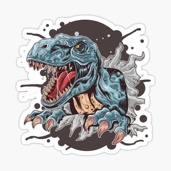 "T Rex Surprise" Sticker for Sale by SchoomDesigns | Redbubble
