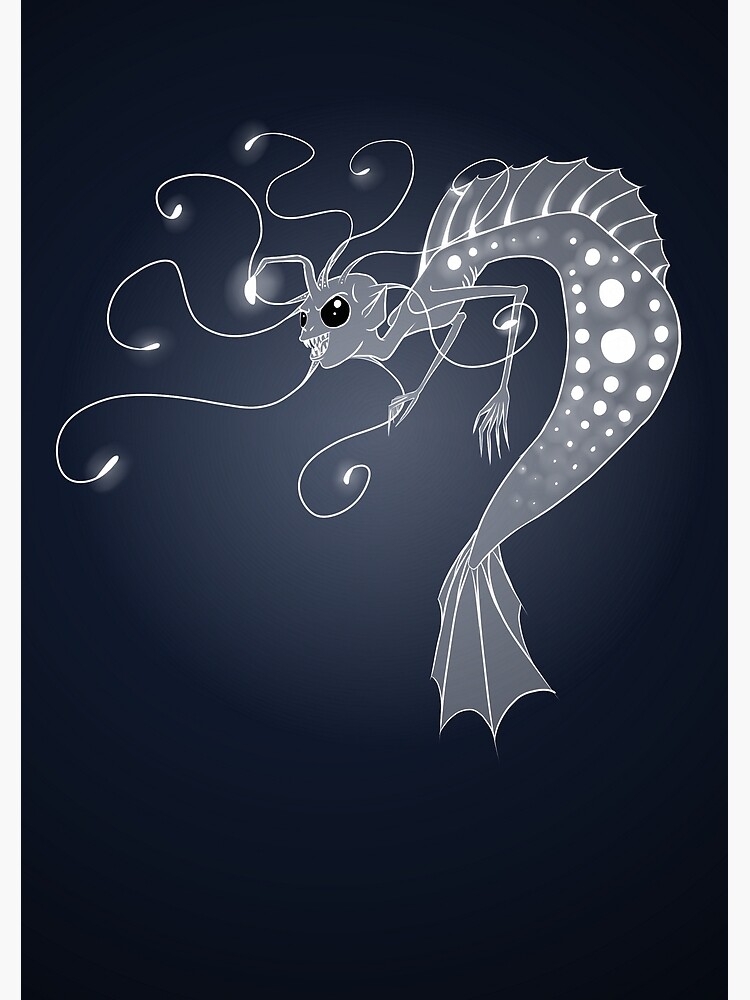 "Deep Sea Angler Fish Mermaid" Poster for Sale by Blenderbeetle | Redbubble