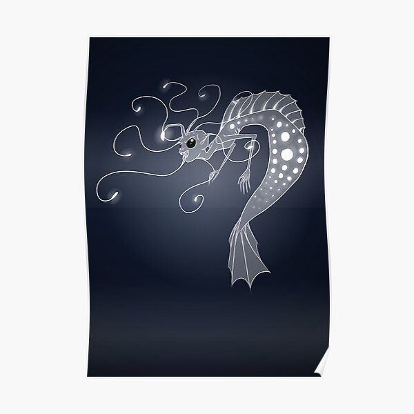 "Deep Sea Angler Fish Mermaid" Poster for Sale by Blenderbeetle | Redbubble
