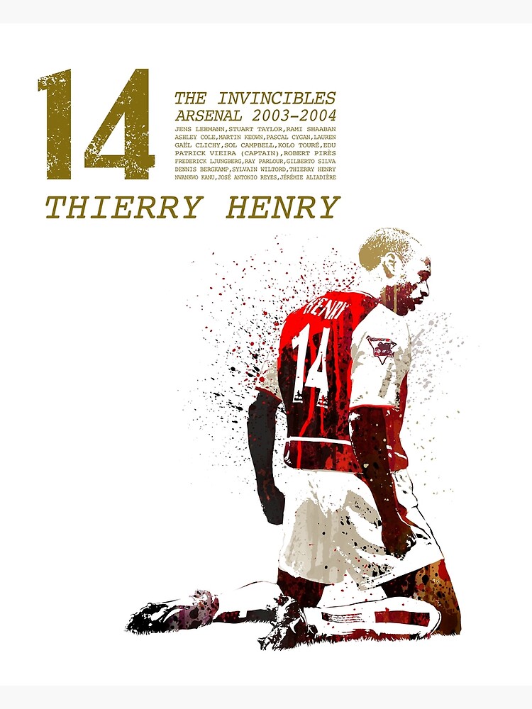 " Thierry henry / on white" Poster for Sale by designwowow | Redbubble