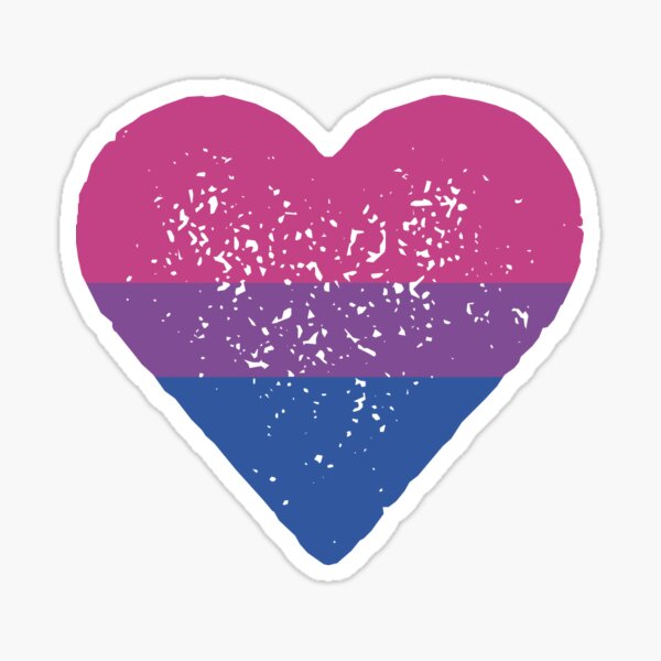 "Bisexual Heart, Bi Love, Bisexuality Pride" Sticker for Sale by ...