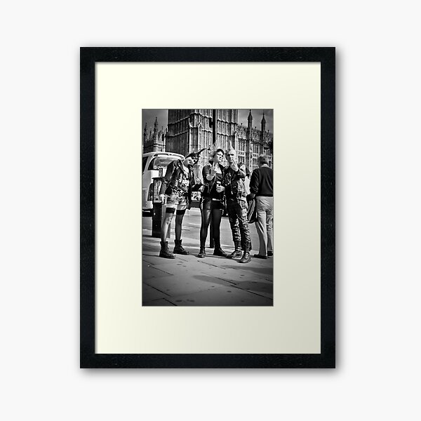 "Punks in London: Punk Rockers" Framed Art Print for Sale by DonDavisUK ...