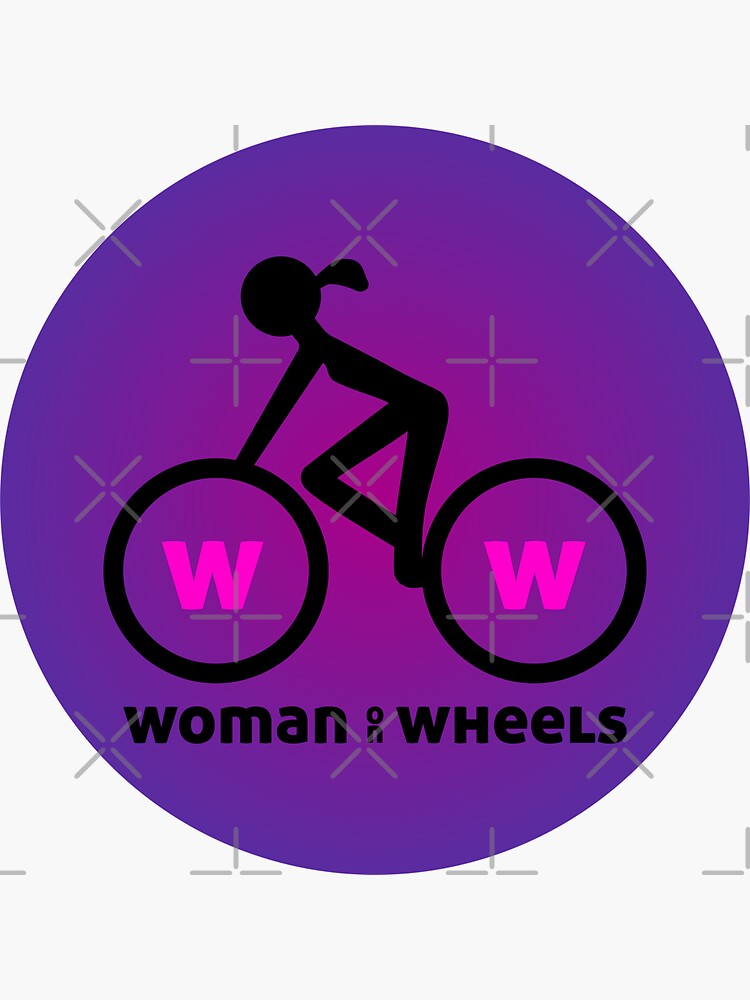 "Woman on wheels" Sticker for Sale by Elefje | Redbubble