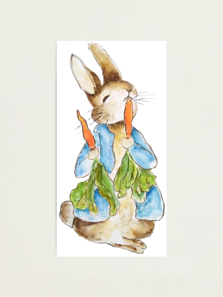 "Cute Peter Rabbit eating carrot" Photographic Print for Sale by ...