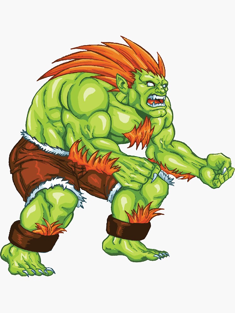 "blanka" Sticker for Sale by Megatroll | Redbubble