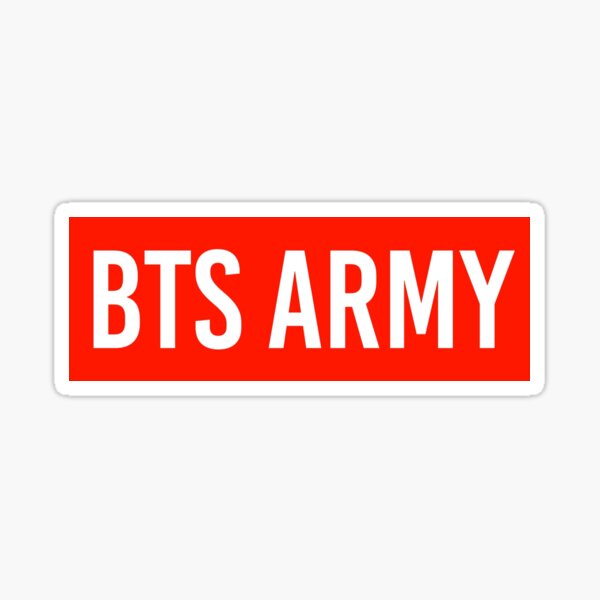 "BTS ARMY" Sticker by WanderingWatson | Redbubble