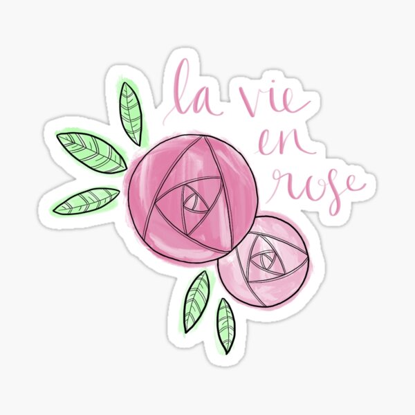 "la vie en rose" Sticker for Sale by heyhoney | Redbubble