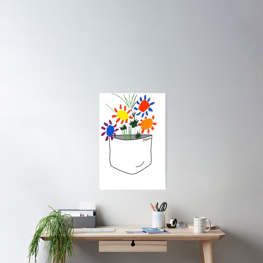 Pablo Picasso Bouquet Of Peace 1958 In A Pocket Flowers Bouquet With