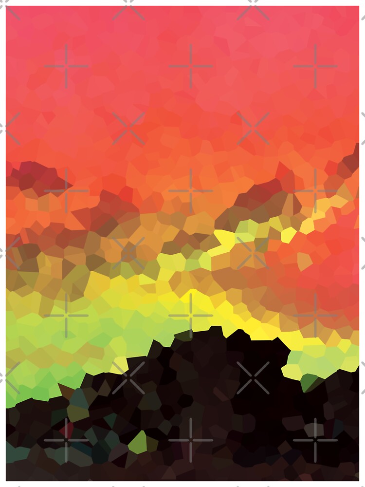 "Pixelated Sunset- Yellow, Orange, Red" Sticker by chriskirchner ...