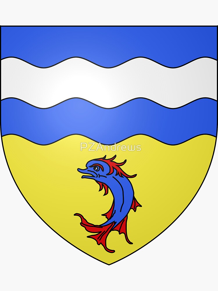 "Coat of Arms of Isère, France" Sticker for Sale by PZAndrews | Redbubble