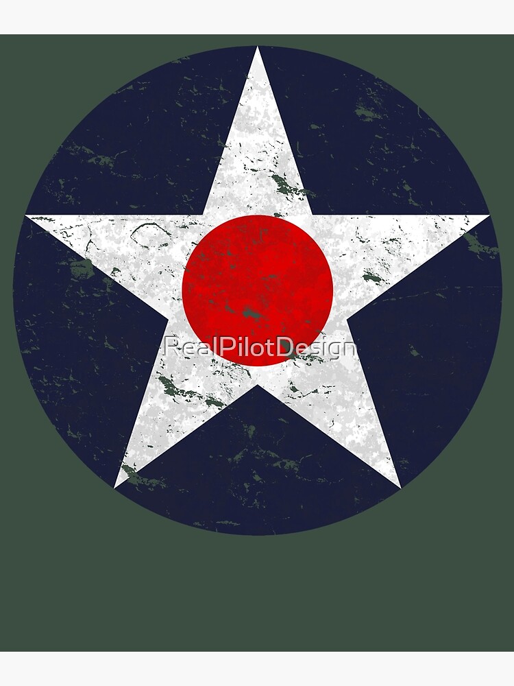 "US Army Air Corps WW1 WWII Roundel Aircraft Insignia Design" Poster ...