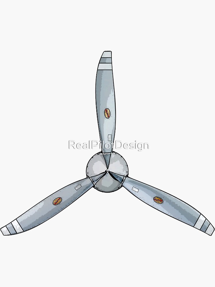 "Aircraft Propeller Pilot airplane prop aviation Design" Sticker for ...