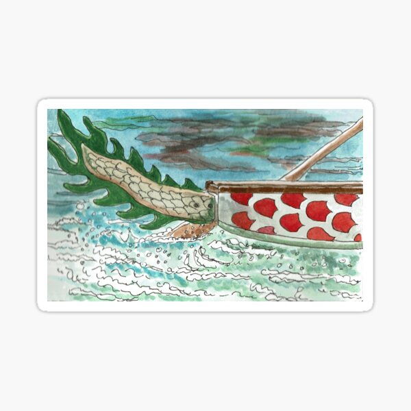 "Dragonboat Tail" Sticker for Sale by Sharuss | Redbubble