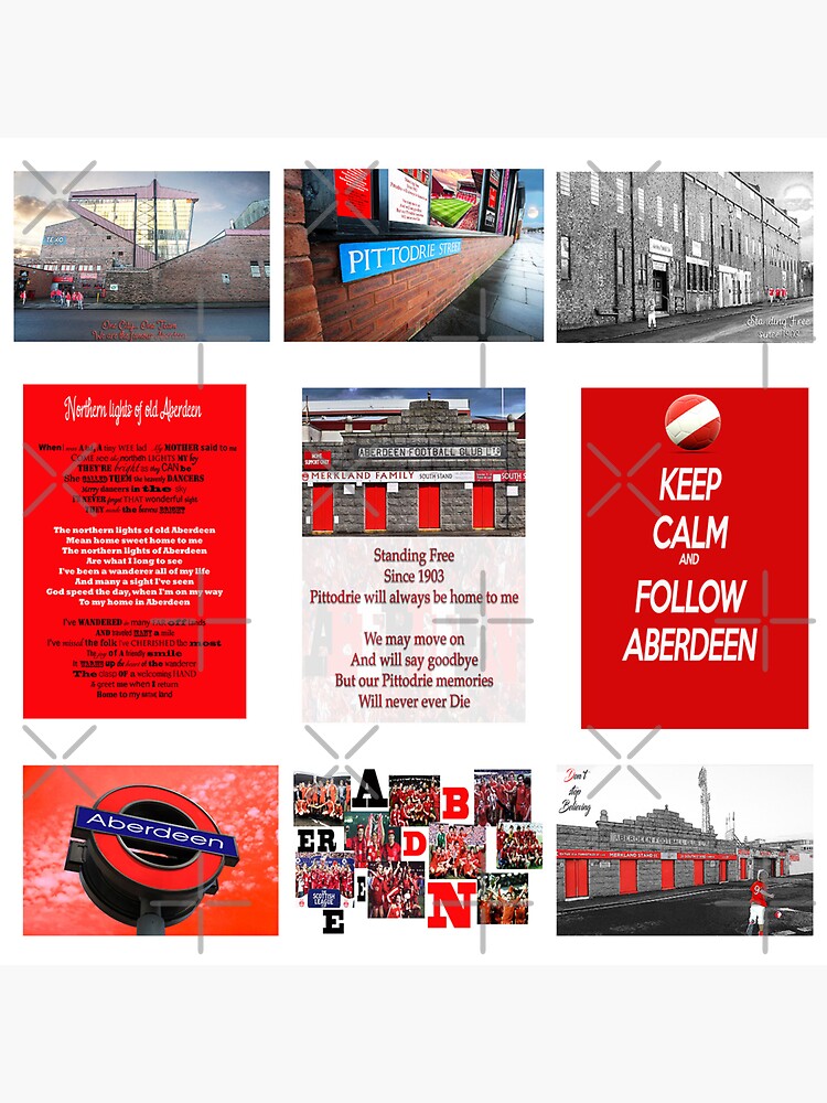 " Aberdeen FC collage" Sticker for Sale by grantspics | Redbubble