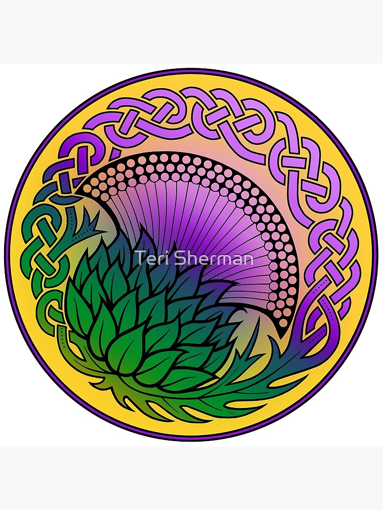 "Celtic Thistle Knot" Poster by ArtiDoodles | Redbubble