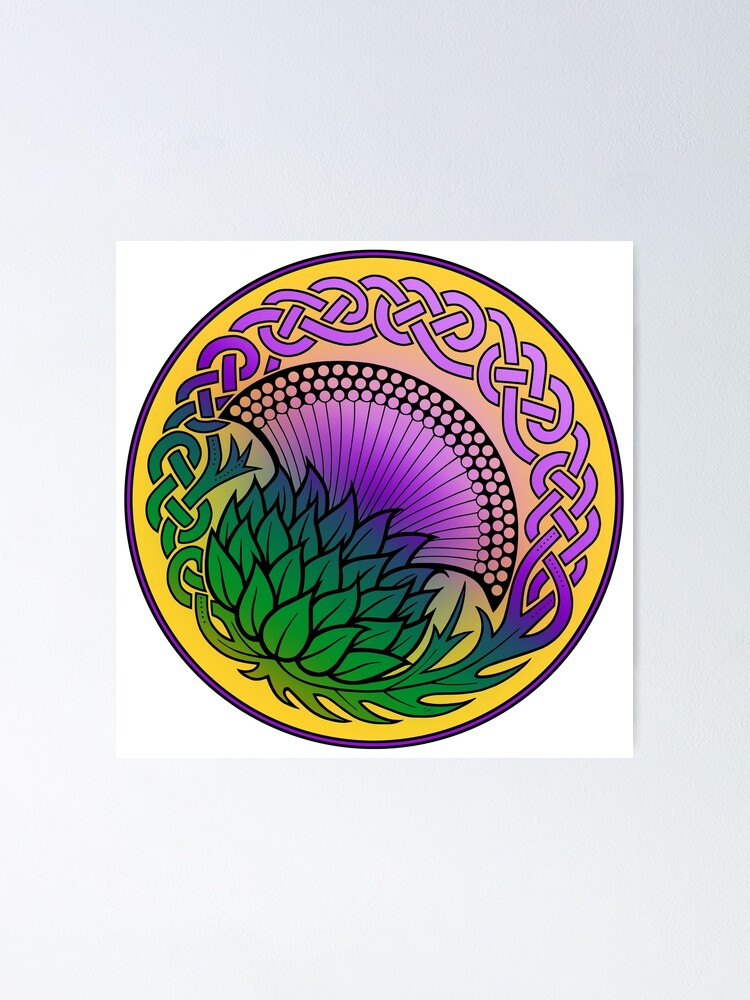 "Celtic Thistle Knot" Poster by ArtiDoodles | Redbubble