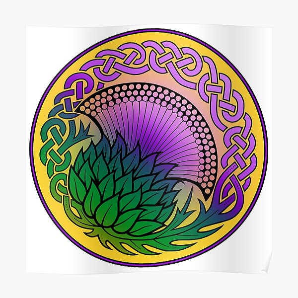 "Celtic Thistle Knot" Poster by ArtiDoodles | Redbubble