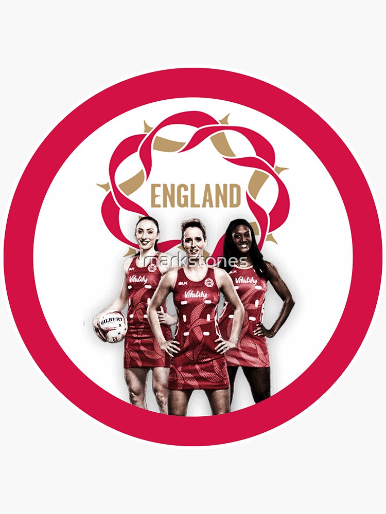 "Vitality Roses Netball" Sticker for Sale by Mark Stones | Redbubble