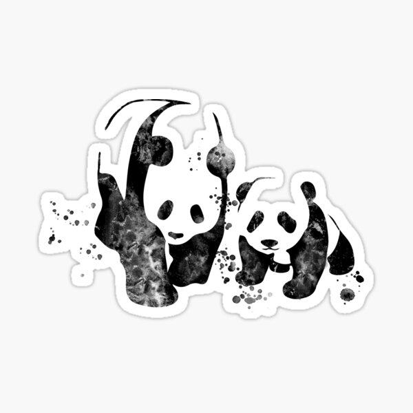 "Panda family, Panda" Sticker for Sale by Rosaliartbook | Redbubble