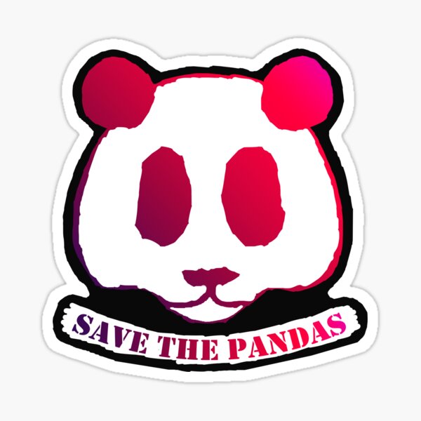 Pegatina «Salva a los pandas» de Ktebo425 | Redbubble