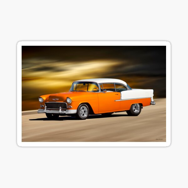 "1955 Chevrolet Bel Air Two-Door Hardtop" Sticker by DaveKoontz | Redbubble