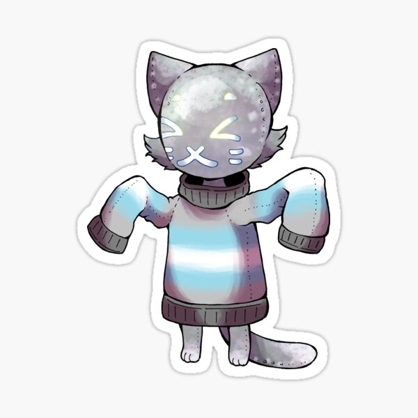 "Grey Magic Cat's Pride - Demiboy Flag" Sticker by YukitoYuki | Redbubble