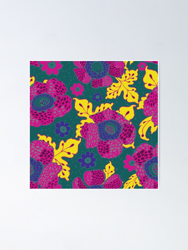 "Rafflesia Endangered Pink Flowers" Poster for Sale by alinebruniere ...