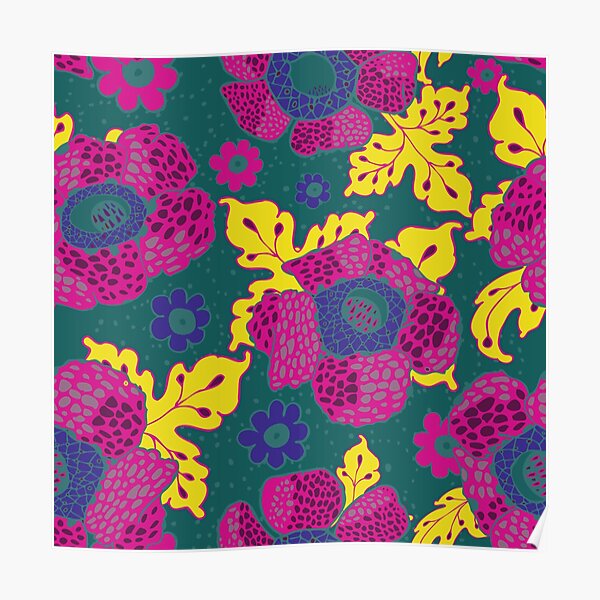 "Rafflesia Endangered Pink Flowers" Poster for Sale by alinebruniere ...